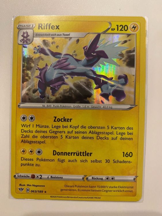 Pokemon-Karte Riffex holo | Kaufen auf Ricardo