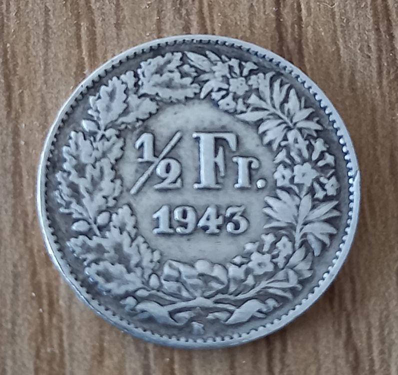 50 Schweizer Rappen Silbermünze 1943 | Kaufen auf Ricardo