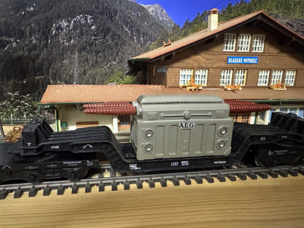 Märklin H0 4617 - DB Tiefladewagen SSI 53 AEG Transformer (Gebraucht ...