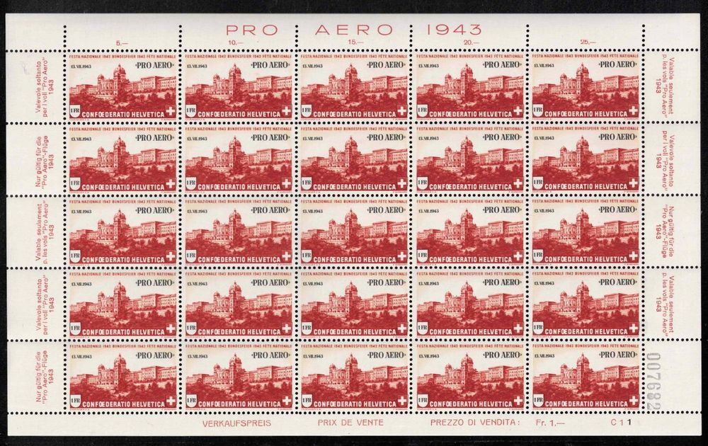 Flugpost Pro Aero 1943 Bogen FO36 ** | Kaufen auf Ricardo