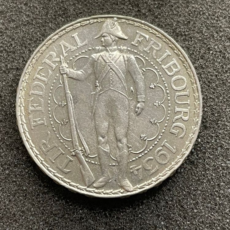 5 Franken Silber 1934 Fribourg Schützentaler 2 (Gebraucht) in Reitnau für CHF 25 – mit Lieferung ...