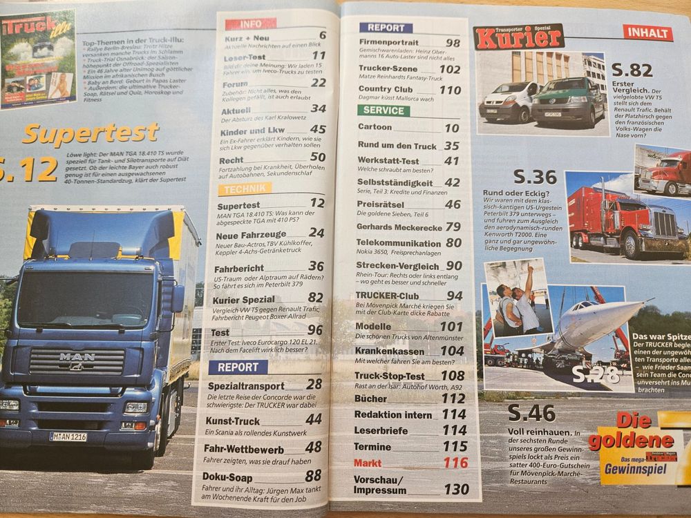 Trucker 10/03 MAN 18.410 Peterbilt 379 VW T4 Trafic xx | Kaufen auf Ricardo