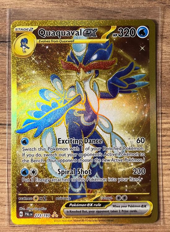 Quaquaval EX Gold Rare 273/193 Pokemon Paldea Evolved (Neu (gemäss ...