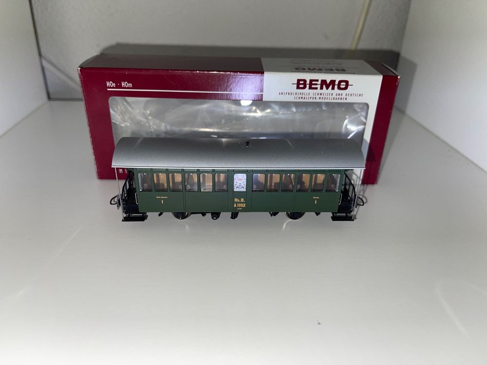 Bemo RhB A 1102 Nostalgiezug Wagen 3232 142 H0m (Gebraucht) in Bretzwil ...