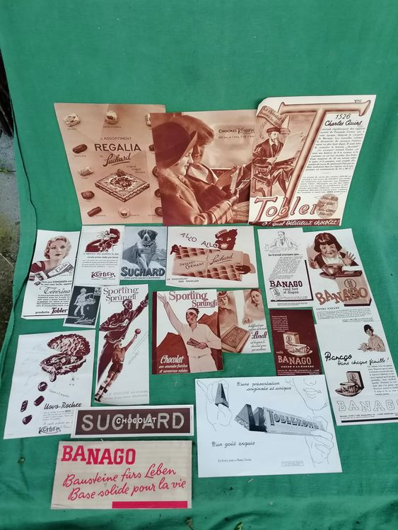 Sammlung Vintage Schokolade Werbung Tobler Suchard Banago (Gebraucht ...