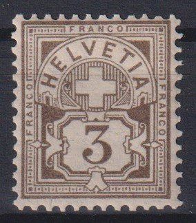 115) Ziffermuster 81, mit Gummi ohne Falz (Gebraucht) in Claro für CHF ...