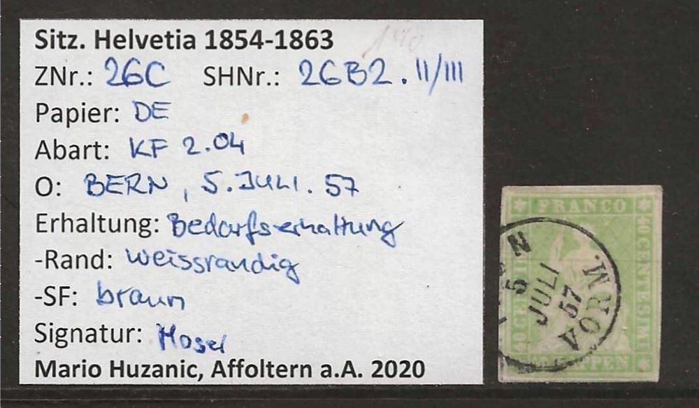 Strubel Nr. 26C - weissrandig, Befund | Kaufen auf Ricardo