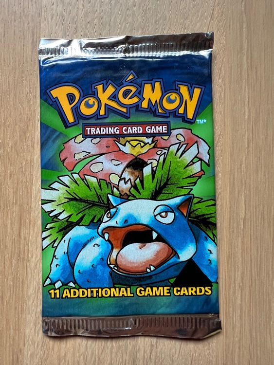 1X POKEMON BASE SET BLACK TRIANGLE ERROR BOOSTER FOIL PACK (Neu und ...