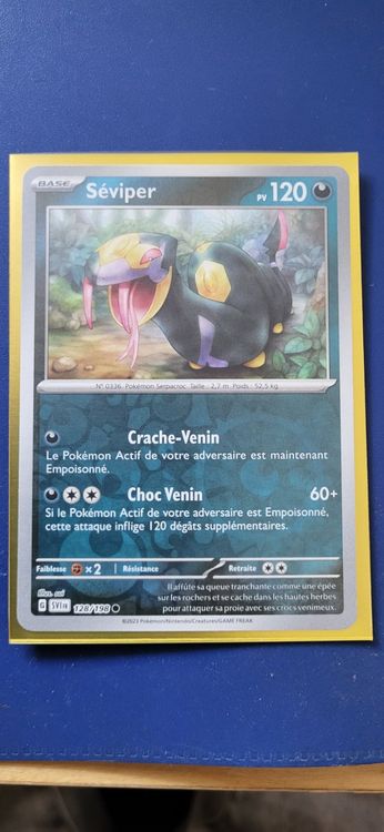 Carte Pokémon Séviper Reverse 128 Écarlate et Violet EV01 | Kaufen auf ...