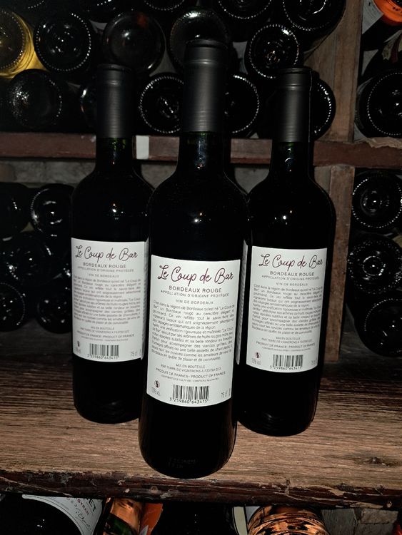 Lot de 3 Le coup de bar bordeaux rouge 2024 (Neuf avec emballage d ...