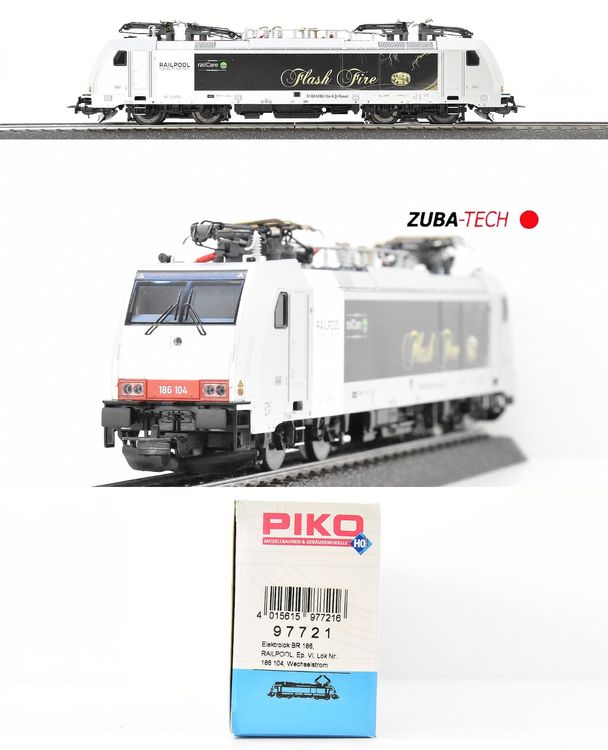 Piko 97721 E-Lok Re 186 Flash Fire Railpool H0 WS Digital OV (D ...
