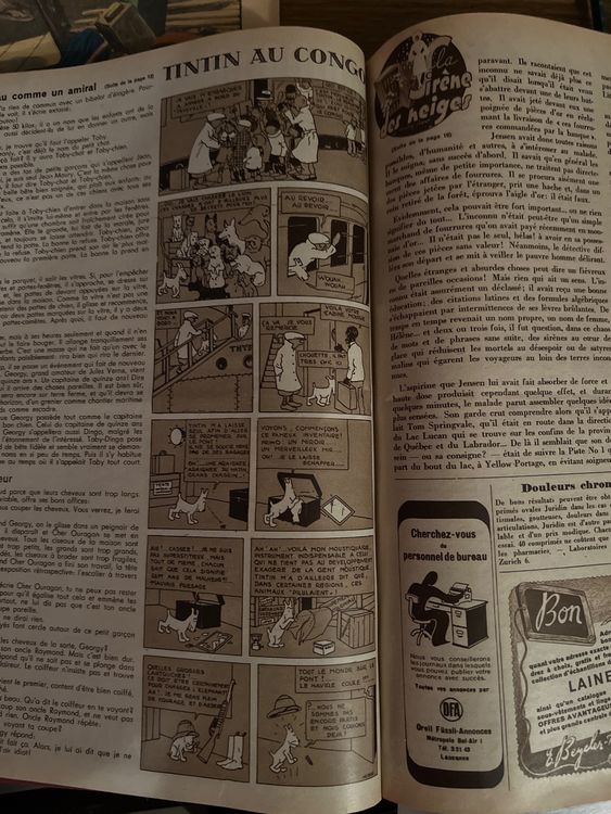 Tintin au Congo, L’Echo Illustré, 1945, Tim der pfiffige (Gebraucht) in ...