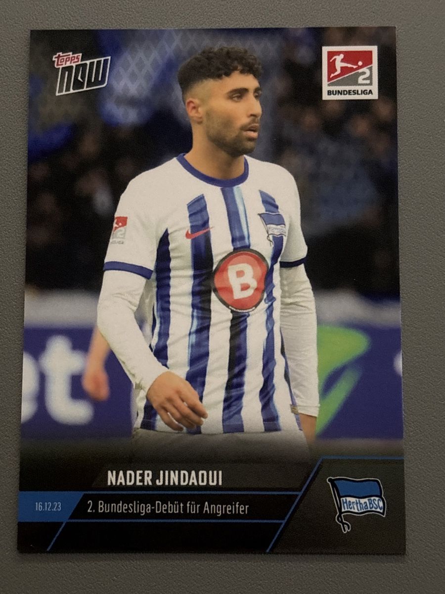 Nader Jindaoui Topps Now Karte - Bundesliga Debüt 2023! (Gebraucht) in ...