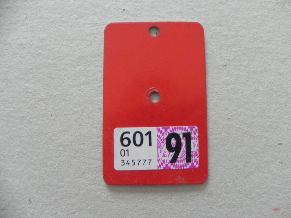 Velonummer Rad Velo Nummer 1991 Geschenk Jahr 91 Vignette (Gebraucht ...