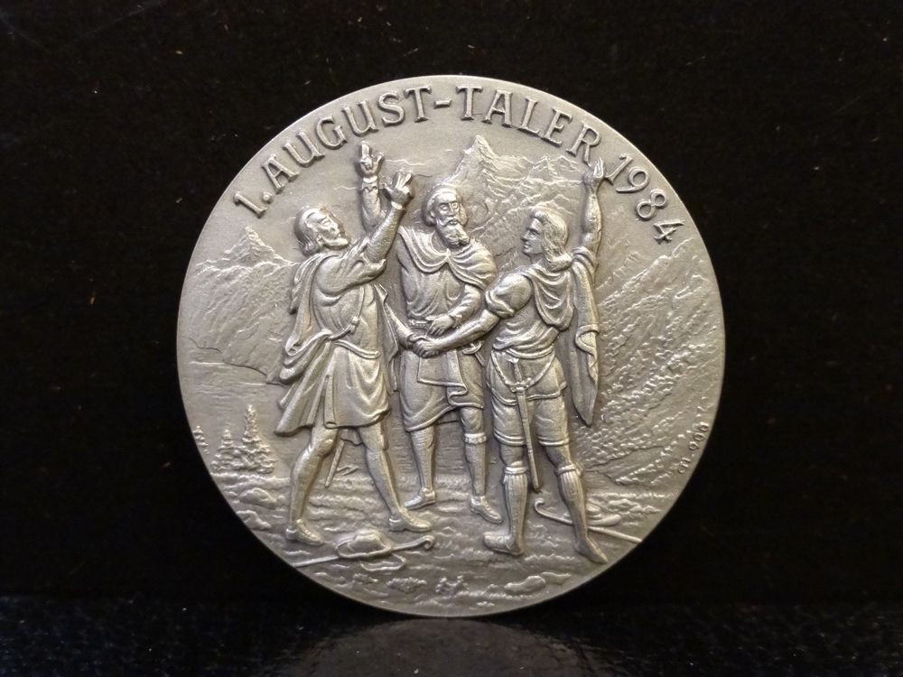 1. AUGUST TALER 1984 TELL'S GESCHOSS SILBER 900 (Gebraucht) in Kerzers für CHF 45 – mit ...