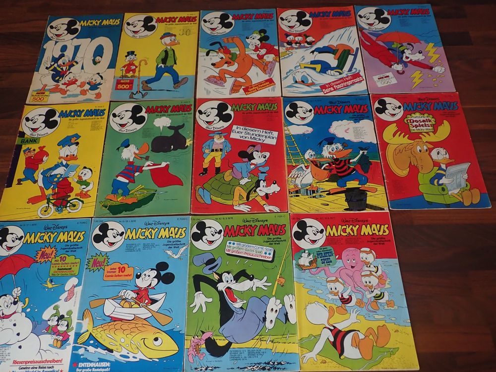 antike MICKY MAUS Comic Hefte 1970 1972 1974 1975 1976 1977 | Kaufen auf Ricardo