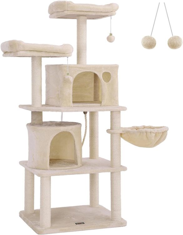 Kratzbaum Katzenbaum Stabiler Kletterbaum Spielhaus Turm 152 (Neu (gemäss Beschreibung)) in ...