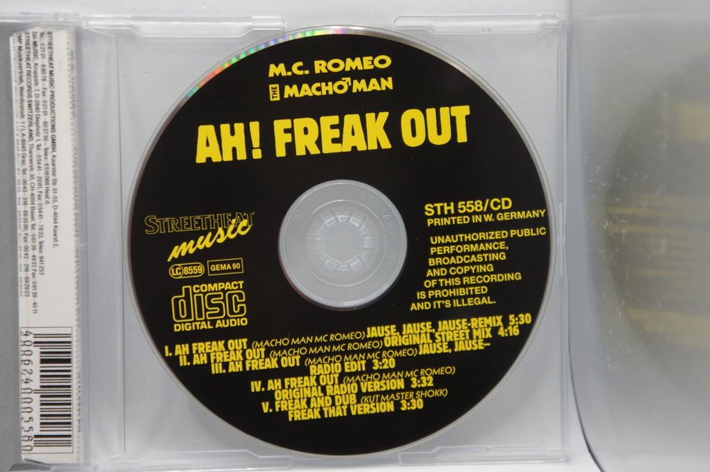 Maxi CD The Macho Man MC Romeo - AH Freakout (Gebraucht) in Ernetschwil ...