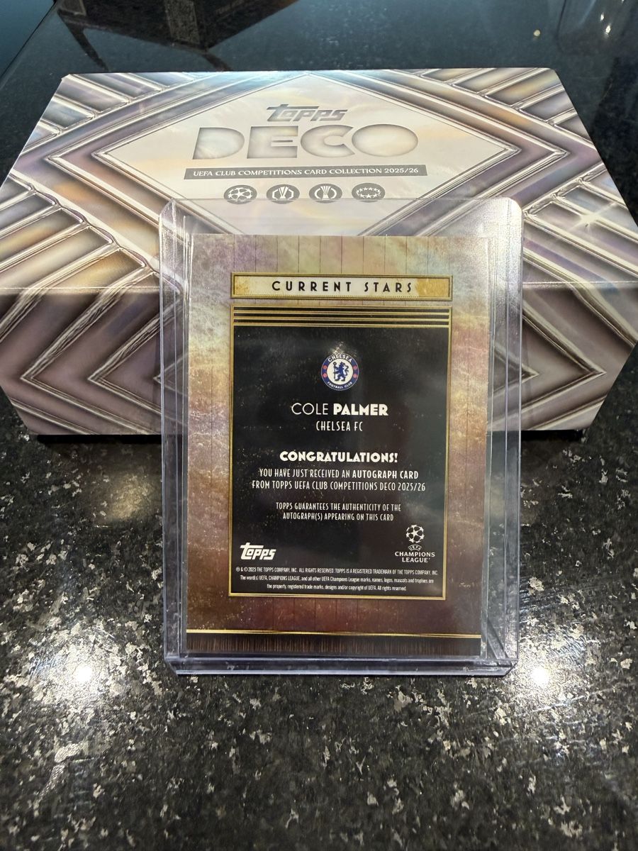 Topps Deco Cole Palmer 5/5 Autogramm Karte Chelsea FC (Neu und ...