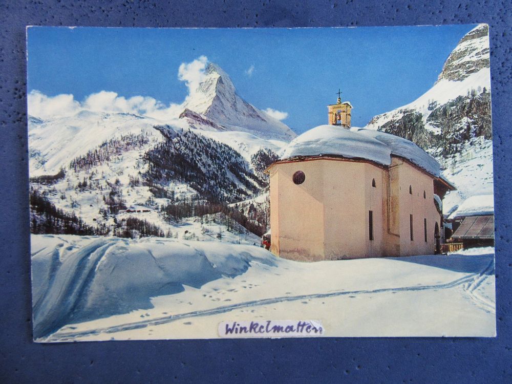 WINKELMATTEN KIRCHE ZERMATT MATTERHORN SCHNEE | Kaufen auf Ricardo