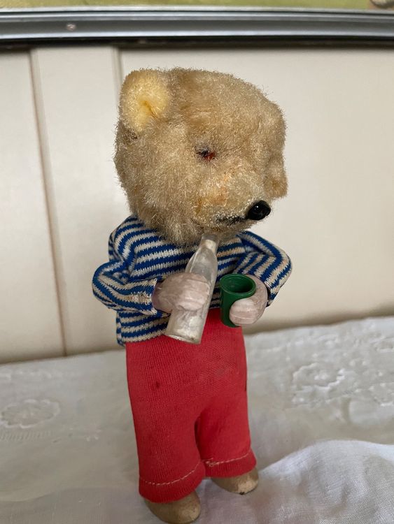 Blechspielzeug Carl Max trinkender Teddy Bär mechanisch (Gebraucht) in ...
