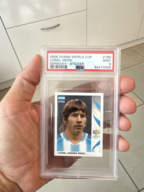 Lionel Messi 2006 Panini World Cup Sticker #185 PSA 9 Rookie (Neu ...