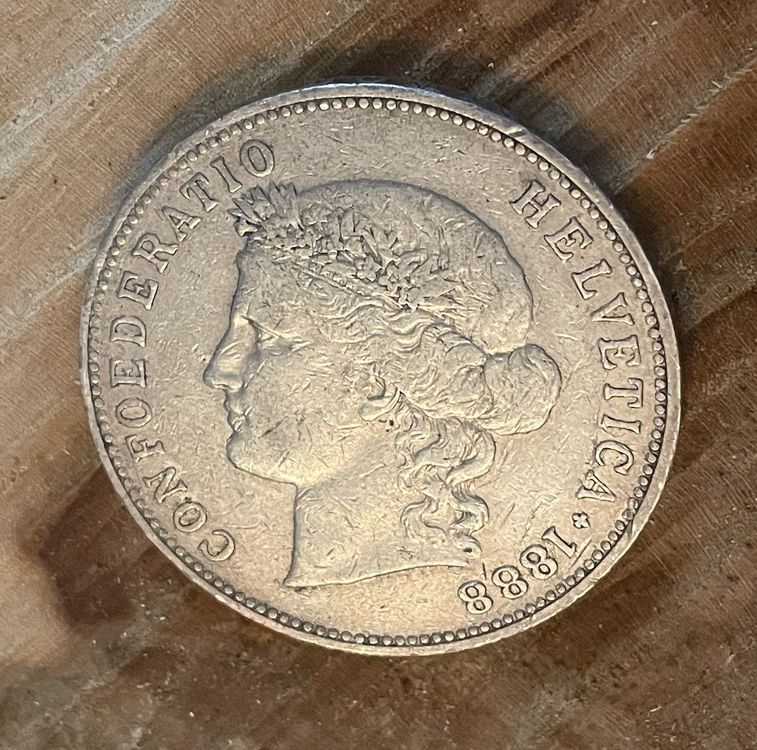 Alter 5 Franken 1888 (Gebraucht) in Pratteln für CHF 550 – mit Lieferung auf Ricardo kaufen