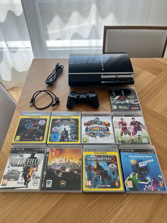 PS3 fat mit 4 USB ports und Diversen Games | Kaufen auf Ricardo