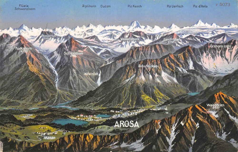 Arosa, Panoramakarte | Kaufen auf Ricardo