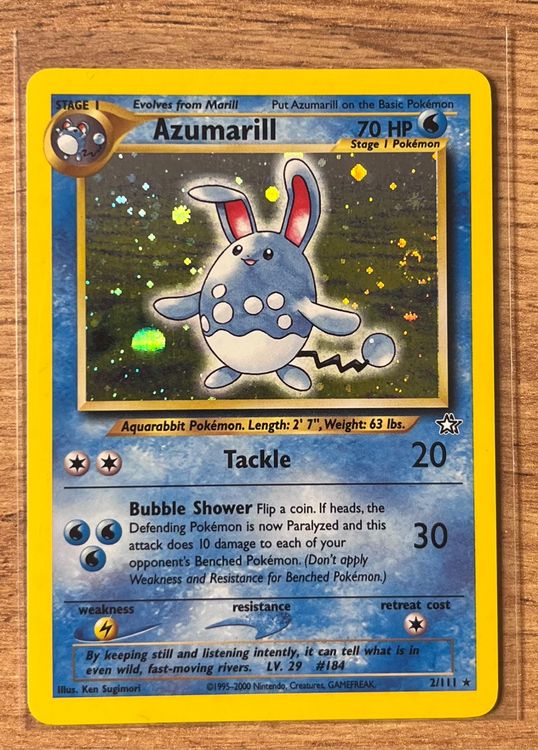 Azumarill HOLO SWIRL 2/111 Pokemon Neo Genesis WOTC (Gebraucht) in ...