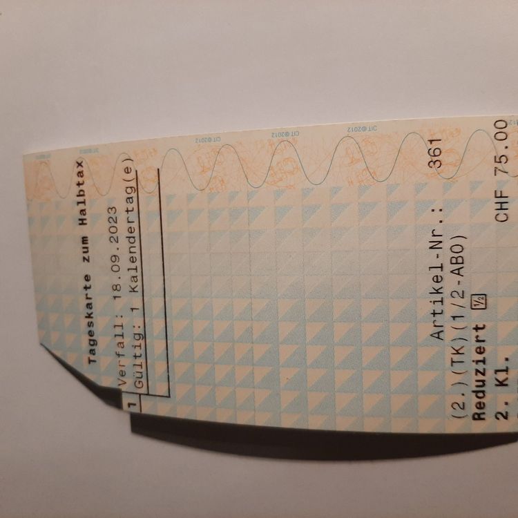 Tageskarte zum Halbtax (Neu (gemäss Beschreibung)) in Winterthur für CHF 57 – mit Lieferung auf ...