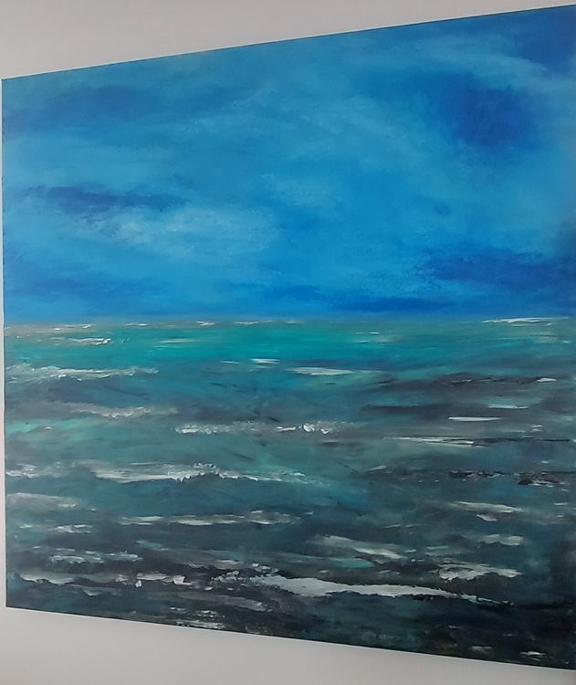 Bild "Meer,, von mir selbstgemalt 80×80 (Neu (gemäss Beschreibung)) in Riehen für CHF 100 – mit ...