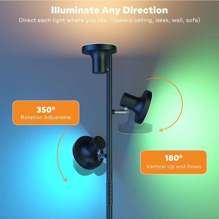 LED Stehlampe RGB 36W Dimmbar mit Fernbedienung und Touch (Neu und originalverpackt) in Hundwil ...