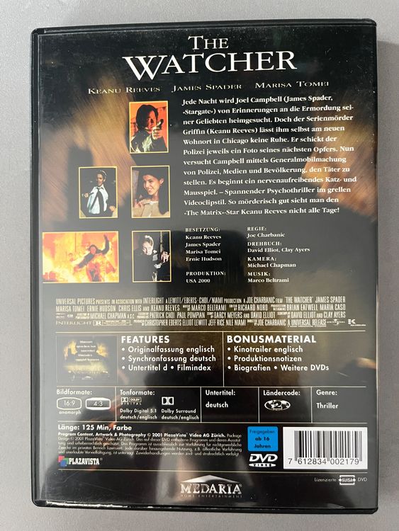 The Watcher (1990) DVD 📀 (Neu (gemäss Beschreibung)) in Sierre für CHF 8.95 – mit Lieferung auf ...