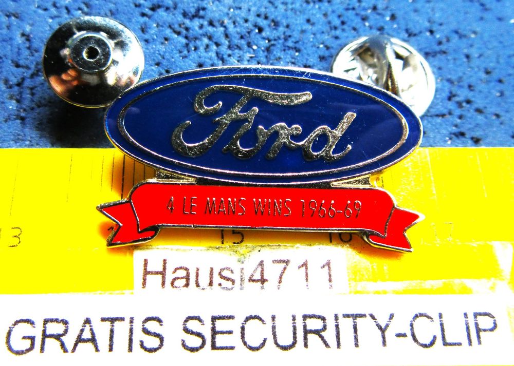 FORD AUTO RACING 4xLEMANS-WINNER PIN MIT SECURITY-CLIP (Gebraucht) in ...