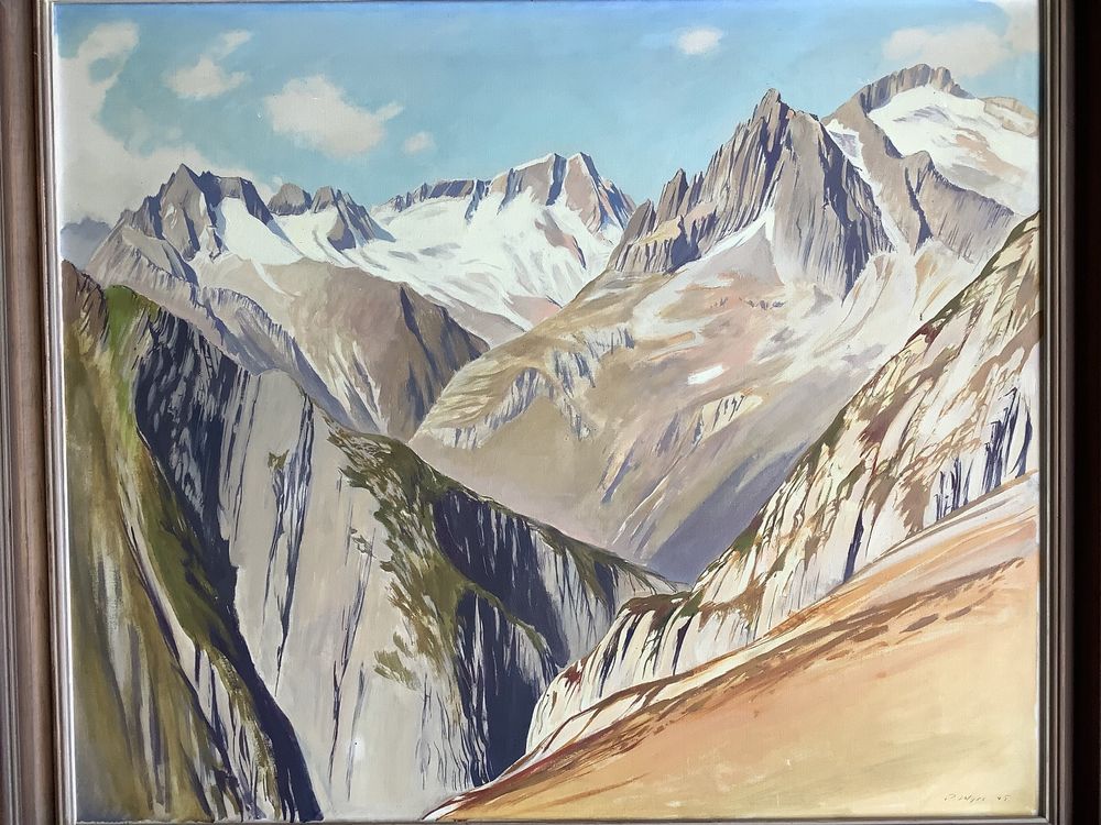 PAUL WYSS Grosses Ölgemälde Schweizer Gebirge Alpen Berge (Gebraucht) in Frauenfeld für CHF 151 ...