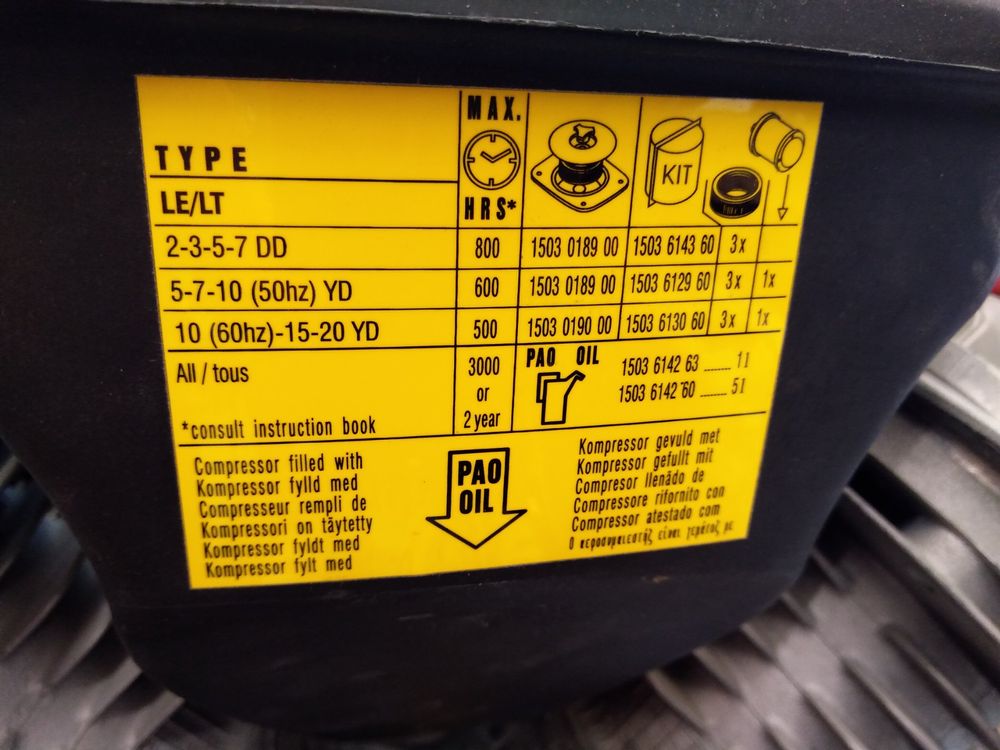 Atlas Copco LE5 FF Profi-Luft-Kompressor mit Kälteeinheit (Gebraucht ...