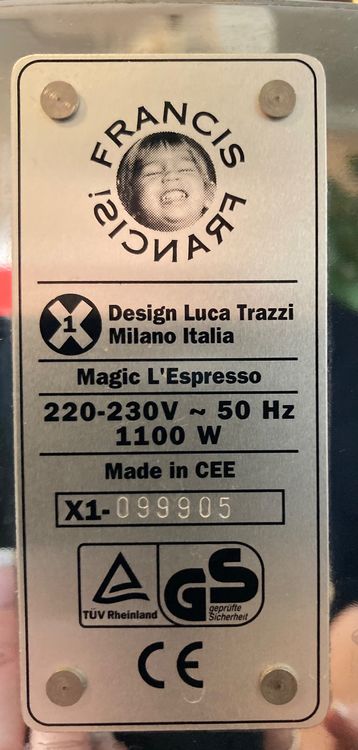 Kaffemaschine Francis Francis! - Design Luca Trazzi | Kaufen auf Ricardo