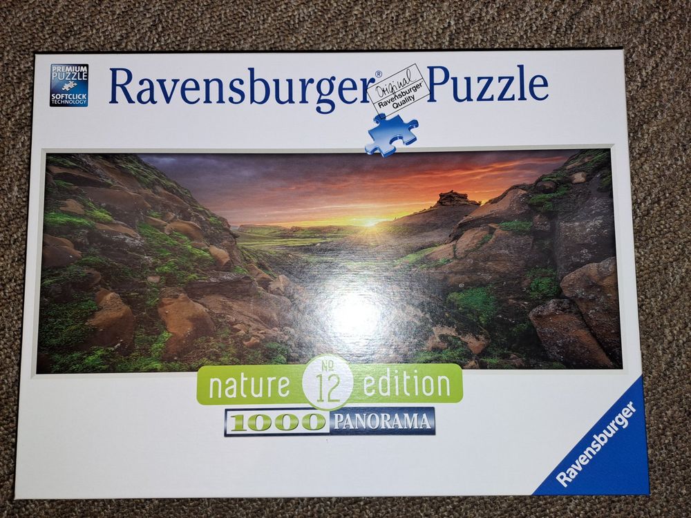Ravensburger Puzzle 1000 Teile, Panorama, Sonne über Island (Neu (gemäss Beschreibung)) in ...