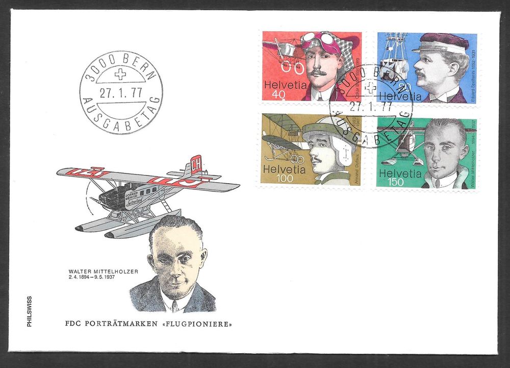 FDC Serie 582 - 585 ET Bern 27.1.1977 schön illustriert (Neu (gemäss Beschreibung)) in Olten für ...