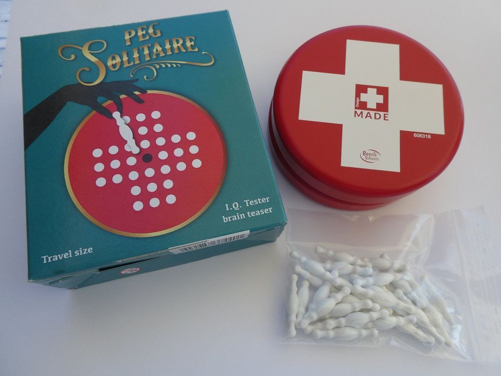 Kreuz Peg Solitaire - Solitär Brett Spiel - Tolles Geschenk (Neu und ...