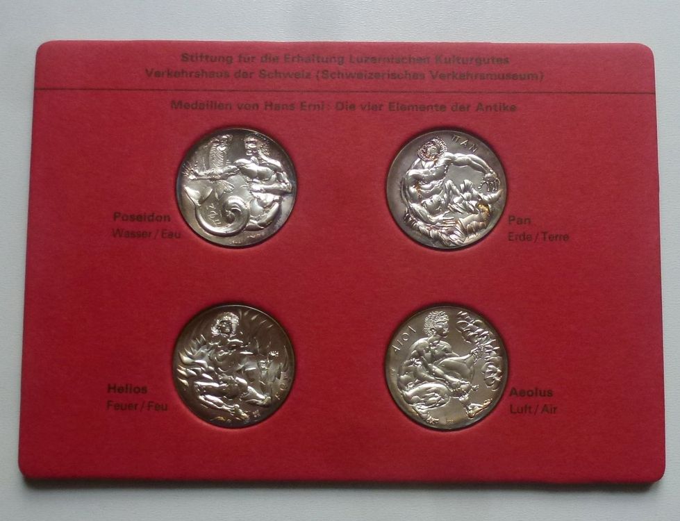 Hans Erni Silber Medaillen ++ die vier Elemente der Antike (Gebraucht) in Walkringen für CHF 250 ...