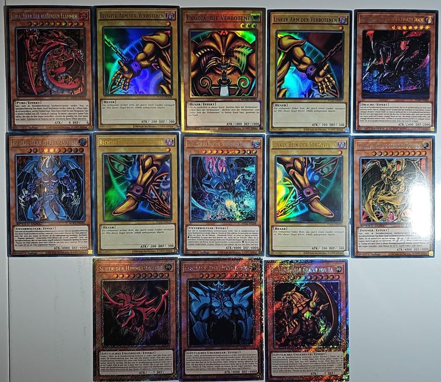 Yugioh Exodia Götterkarten Slifert Rah Obelisk Set Sammlung (Neu und ...