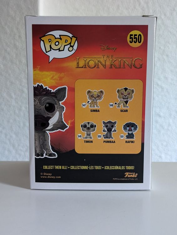 Funko Pop! - The Lion King - Pumbaa - 550 (Neu (gemäss Beschreibung ...