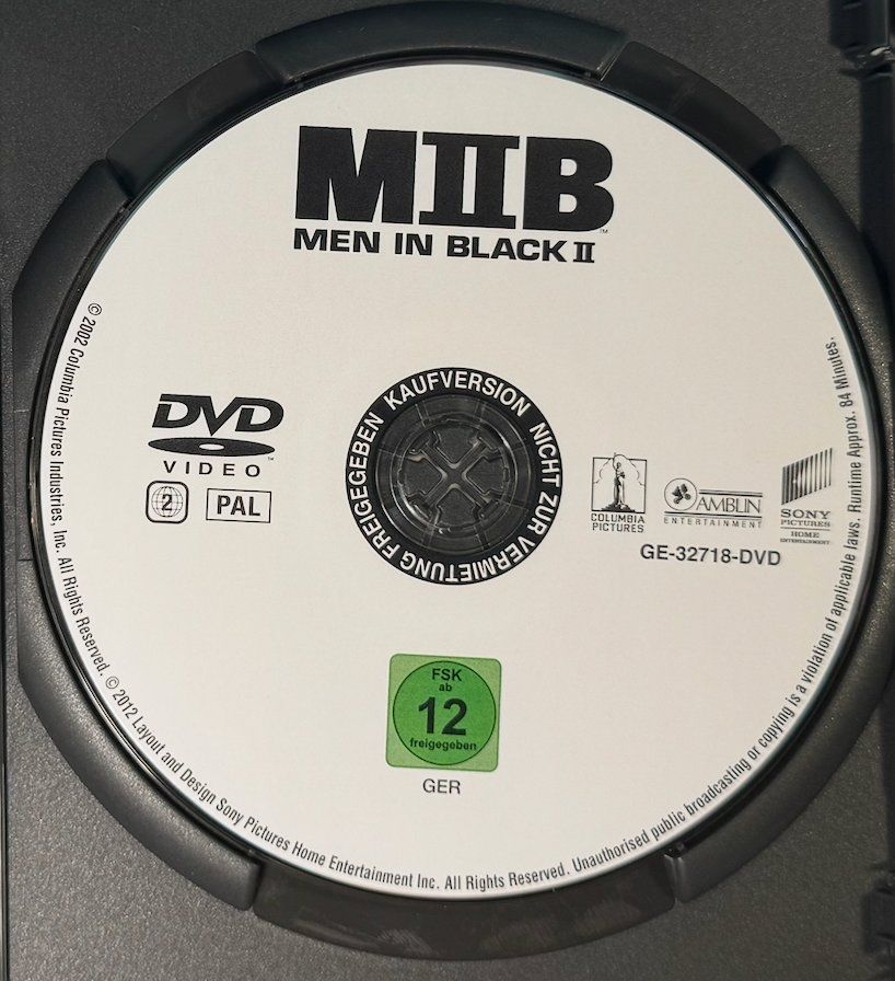 DVD MIIB - MEN IN BLACK II - MR.JONES - MR.SMITH (Gebraucht) in Wisen ...