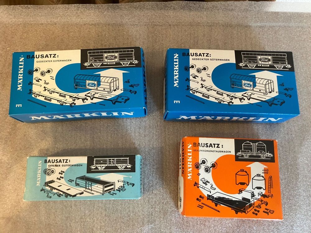 Märklin H0, 4 Bausatz Wagen, 4902, 4911, 48159, 4937 (Gebraucht) in ...