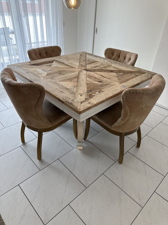 RIVIERA MAISON Esstisch Chateau Belvedere Stühle Wessex 4x (Gebraucht ...