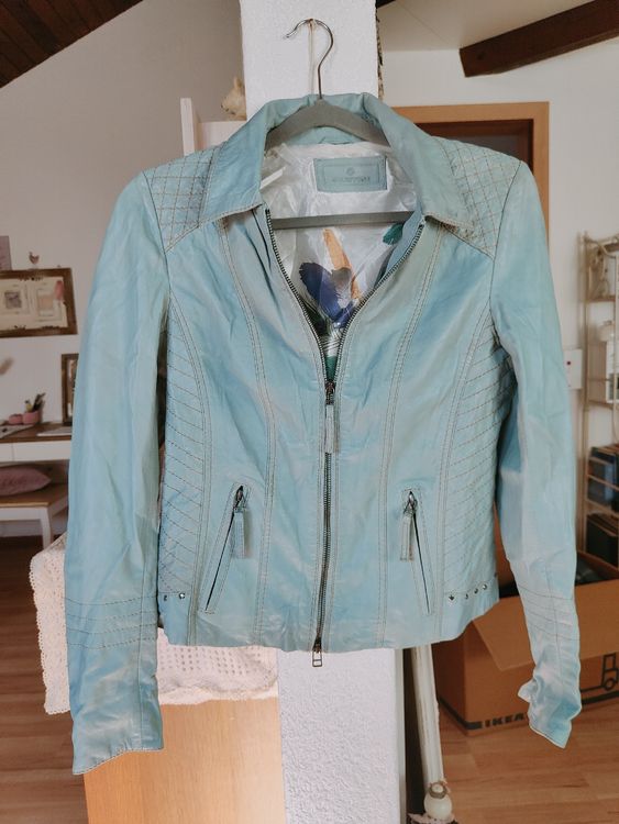 Lederjacke Turkis Damen