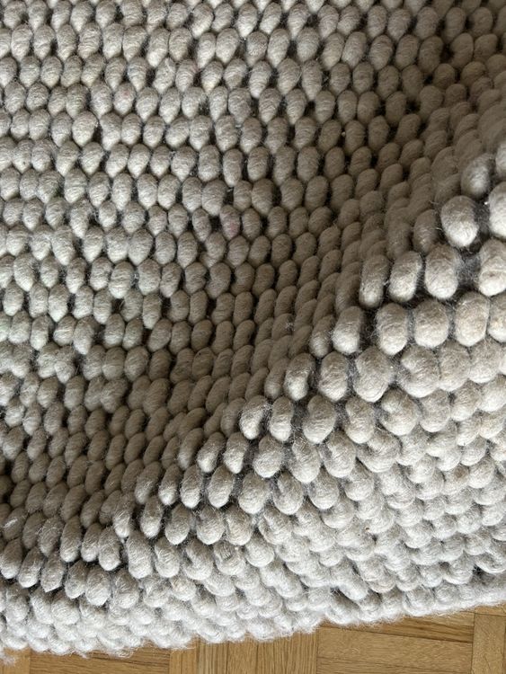 Designer Hay wolle rug carpet model Peas soft grey 200x300 (Gebraucht ...