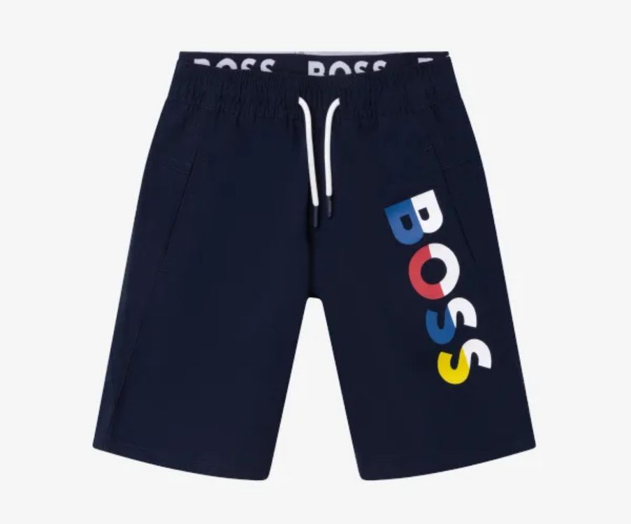 Hugo Boss Navy Shorts with Colourful Logo for Kid - Summer (Gebraucht ...